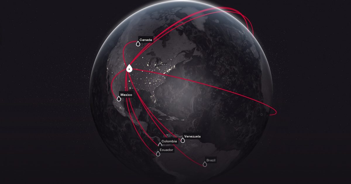 Explore Oil Consumption with Interactive 3D Map of Earth
